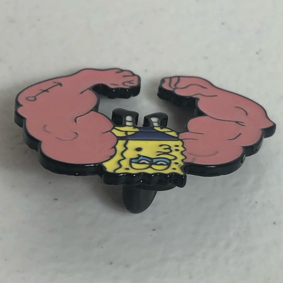 Accessories | Spongebob Square Pants Super Strength Arms Lapel Pin ...
